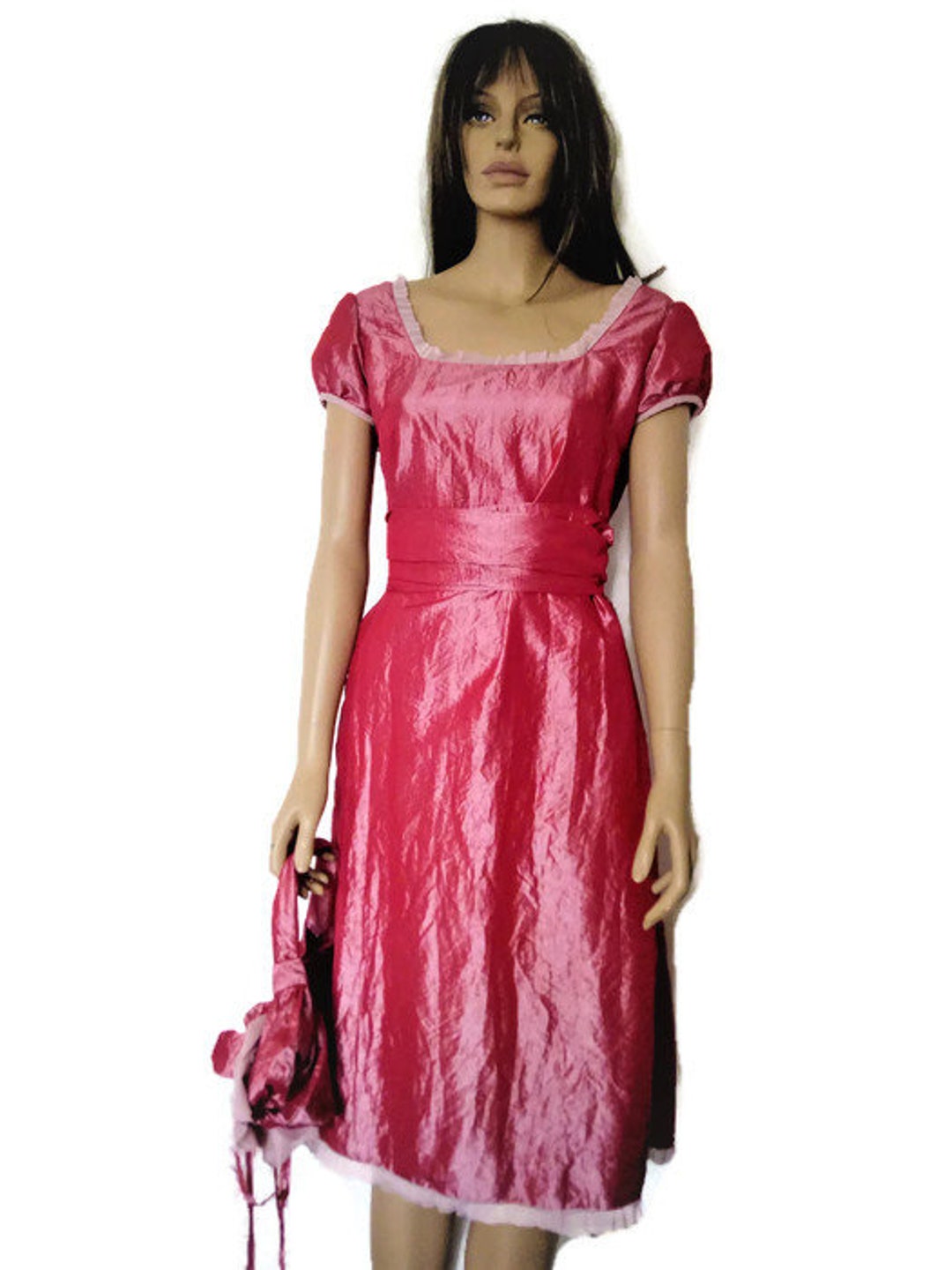 Ceremony Pink Dress, Unique Handmade Party Dress, Women Dress, Girl ...