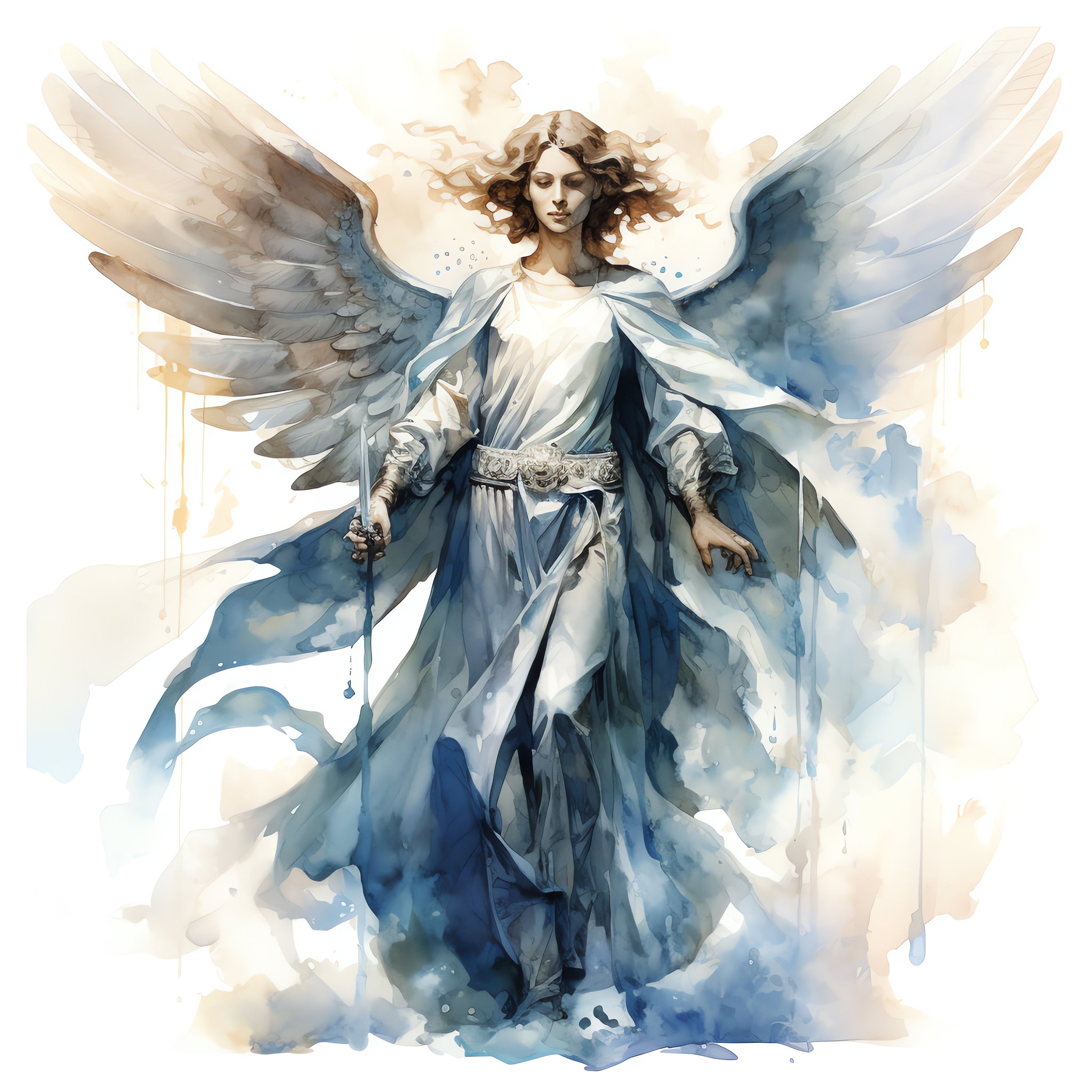 Archangel Watercolor Clipart 50 High Quality Jpgs Digital Download Card ...