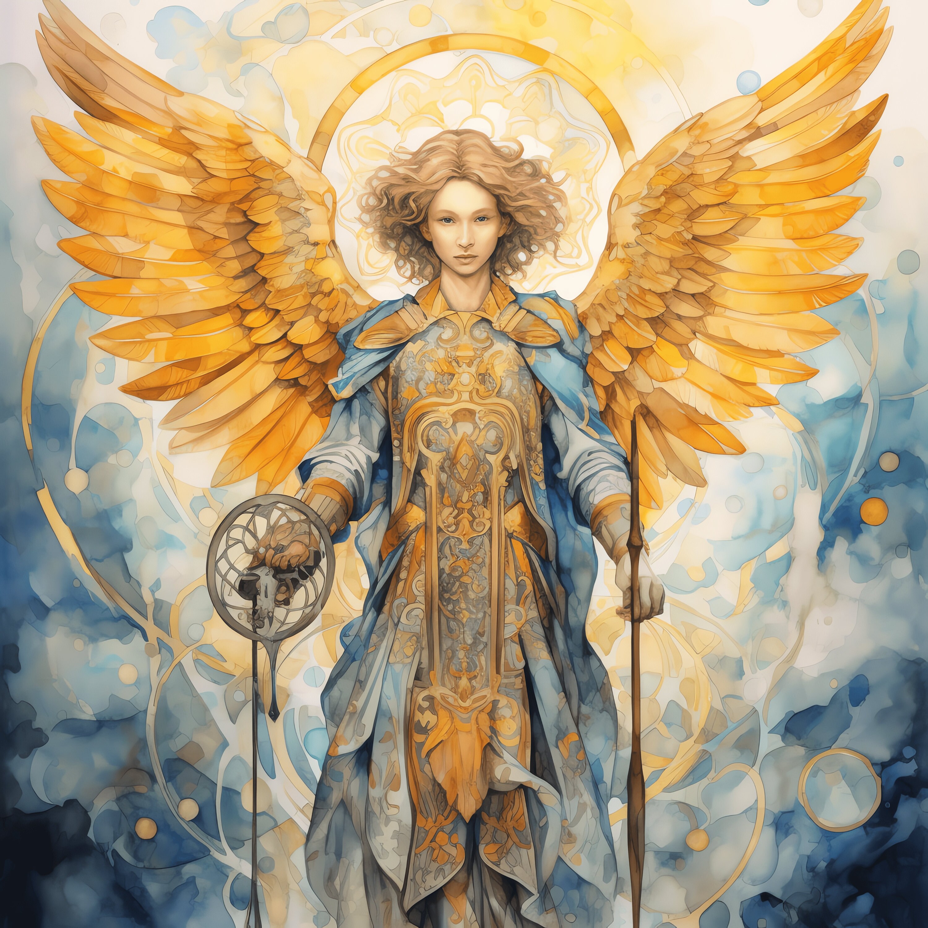 Watercolor Archangel Clipart Bundle - 51 High Quality PNG - Instant ...