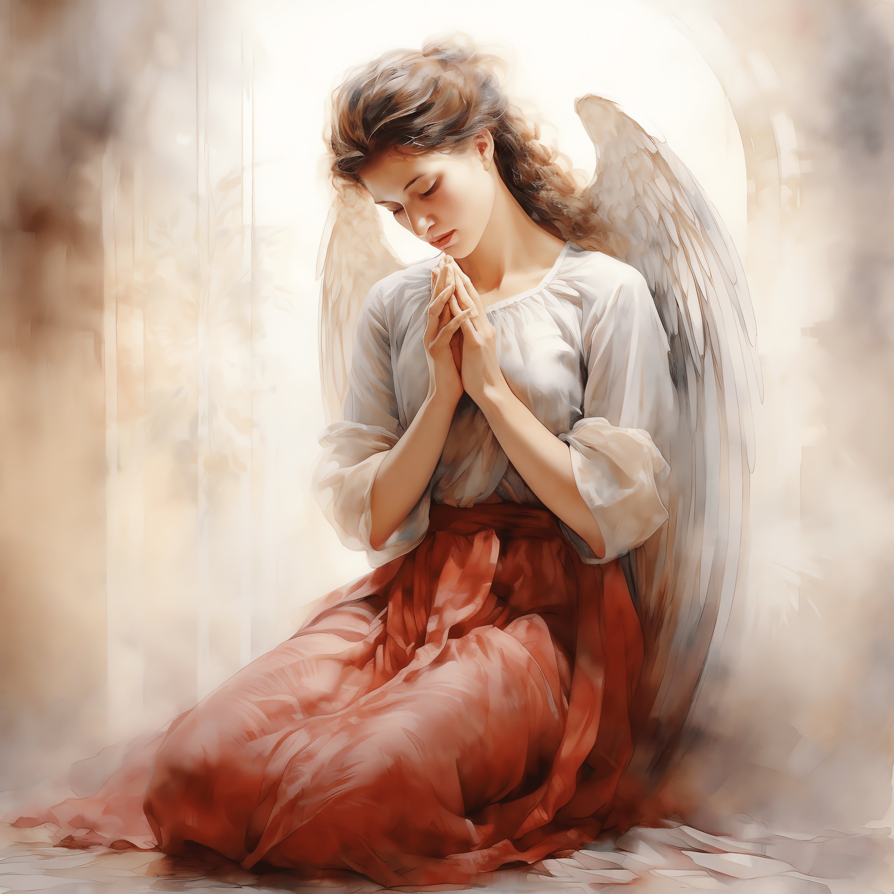 Victorian Angel Watercolor Bundle - 35 High Quality PNG - Instant ...