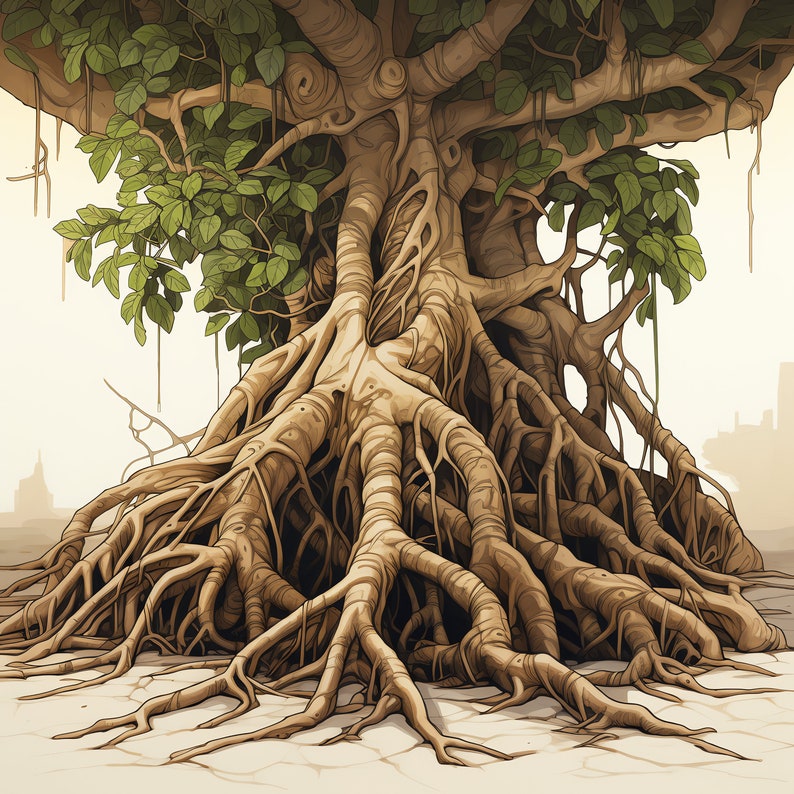 Intertwined Tree Roots PNG Clipart Bundle 50 High Quality PNG Instant ...