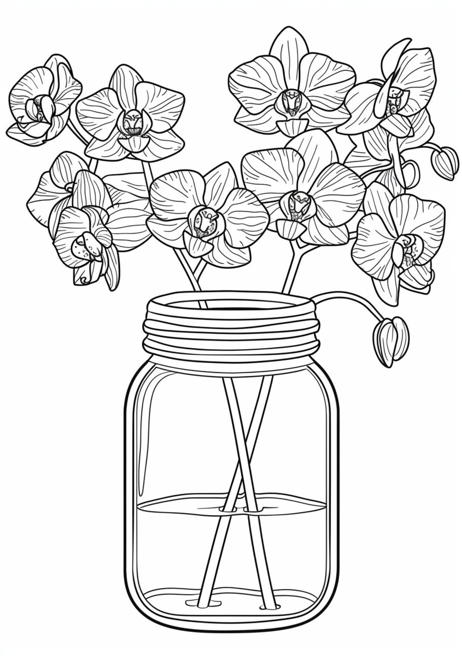 Flower Jar Coloring Pages PDF Bundle - 34 High Quality Images - Instant ...
