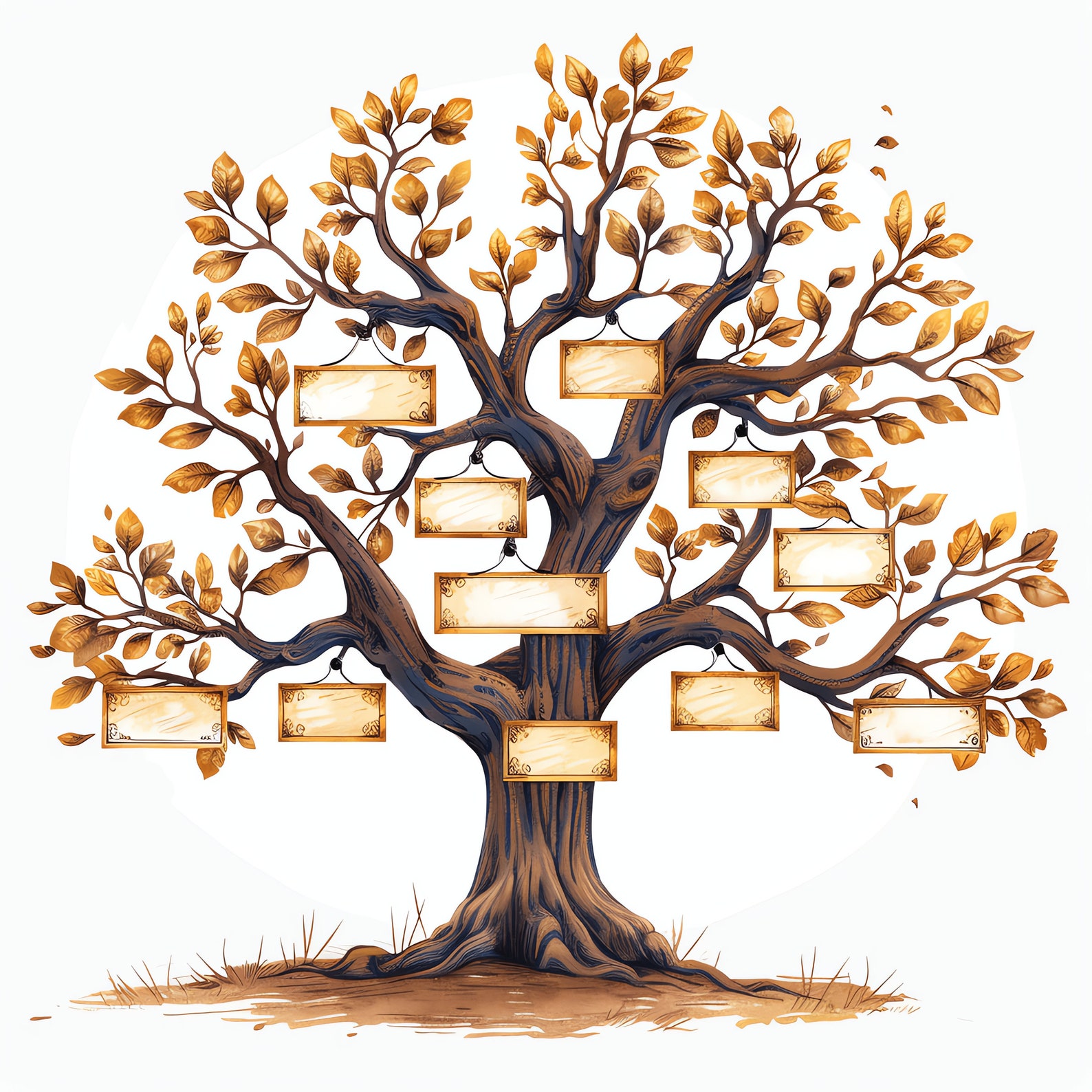 Family Tree With Placeholders PNG Clipart Bundle - 40 High Quality PNG ...