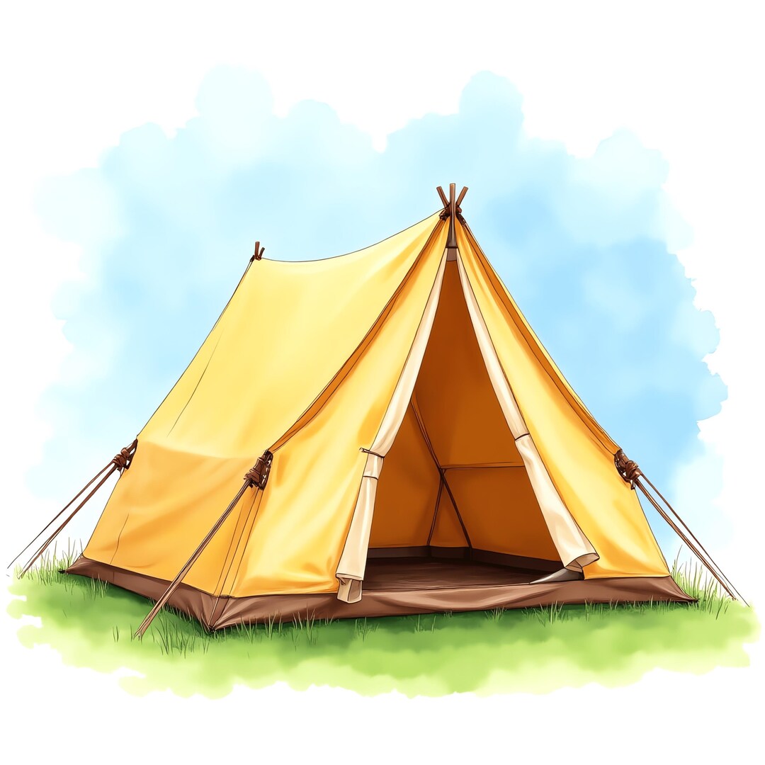 Camping Tent Clipart Bundle - 49 High Quality PNG - Instant Download ...