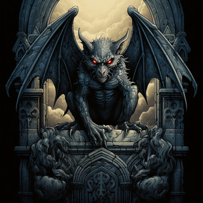 Gargoyle PNG Clipart Bundle - 50 High Quality PNG - Instant Download ...