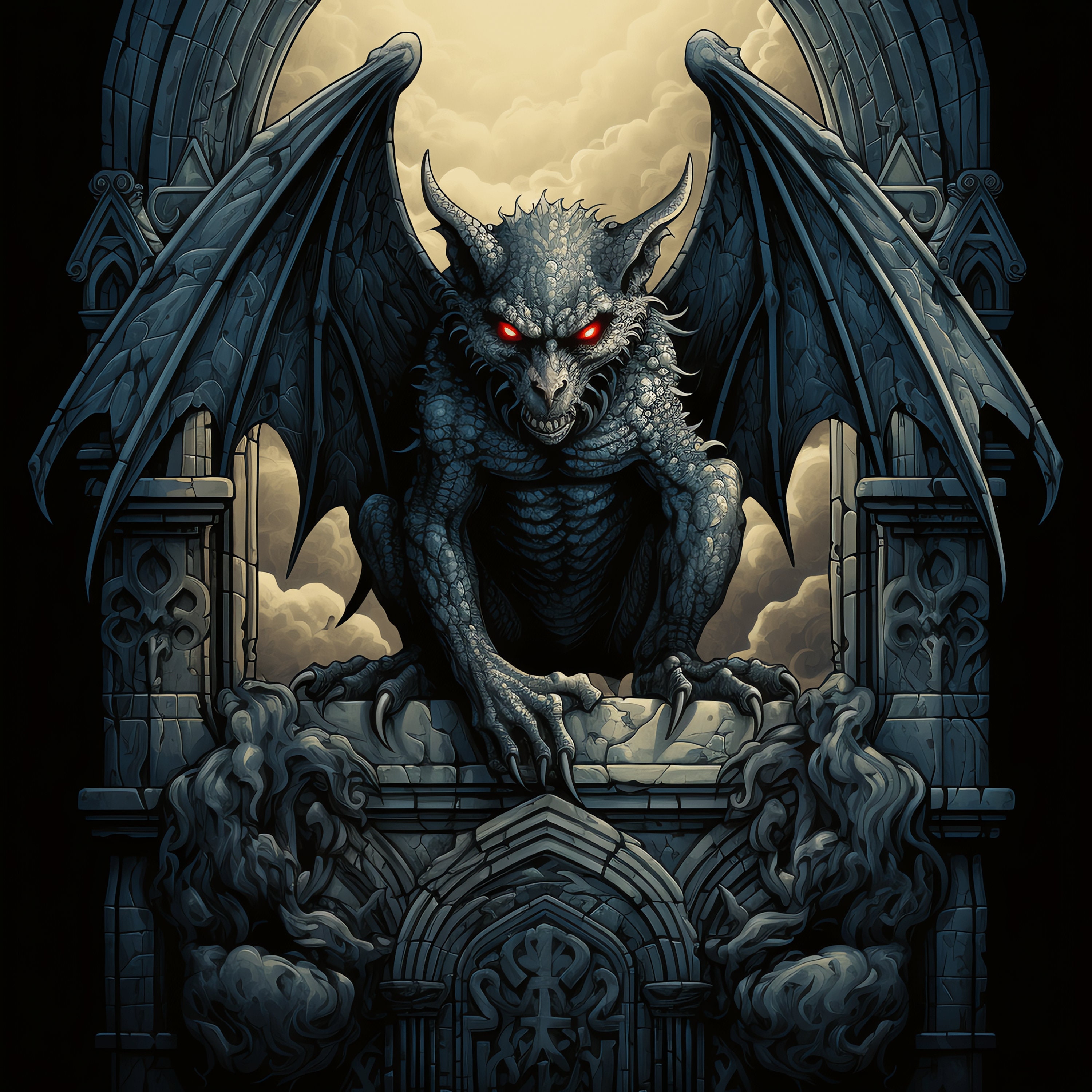 Gargoyle PNG Clipart Bundle - 50 High Quality PNG - Instant Download ...