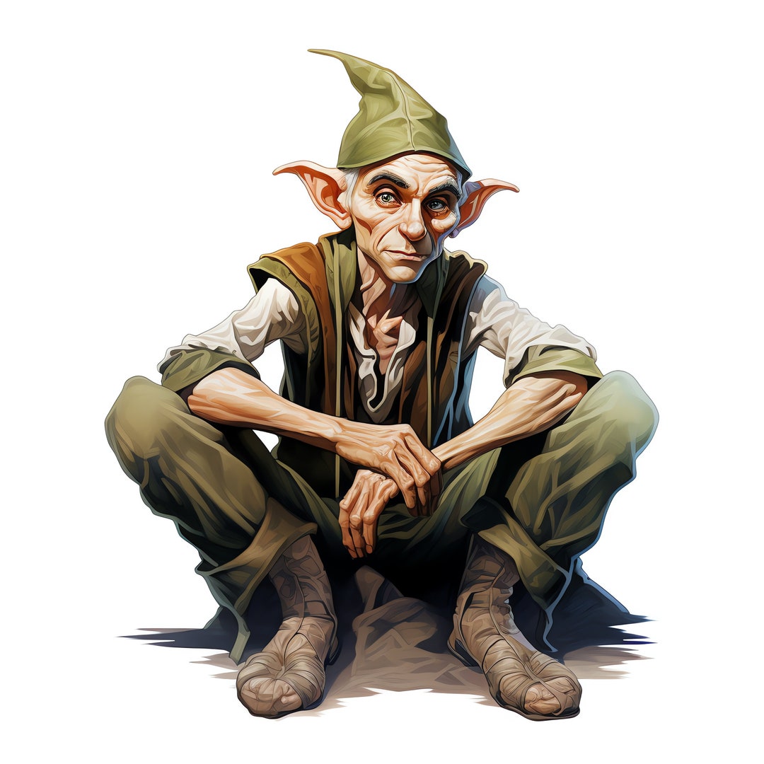 Sitting Elf Clipart - 30 High Quality Jpgs - Digital Download - Card ...