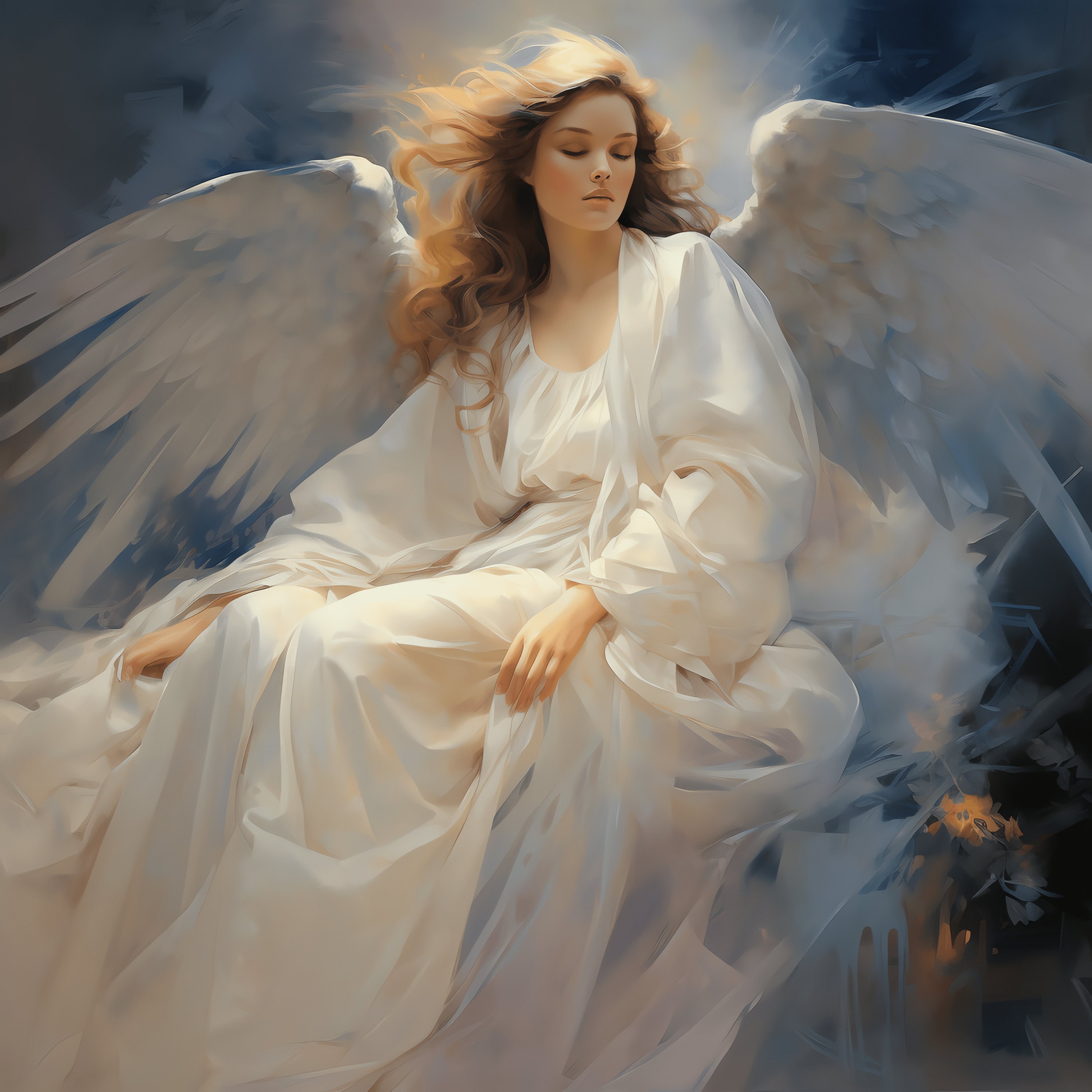 Moonlit Seraph Angel Clipart Bundle - 39 High Quality PNG - Instant ...