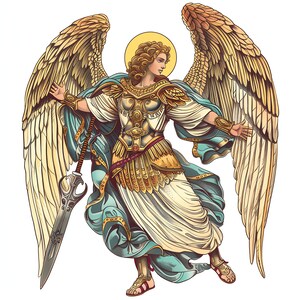 Pre-raphaelite Archangel on White Background Bundle 36 High Quality PNG ...