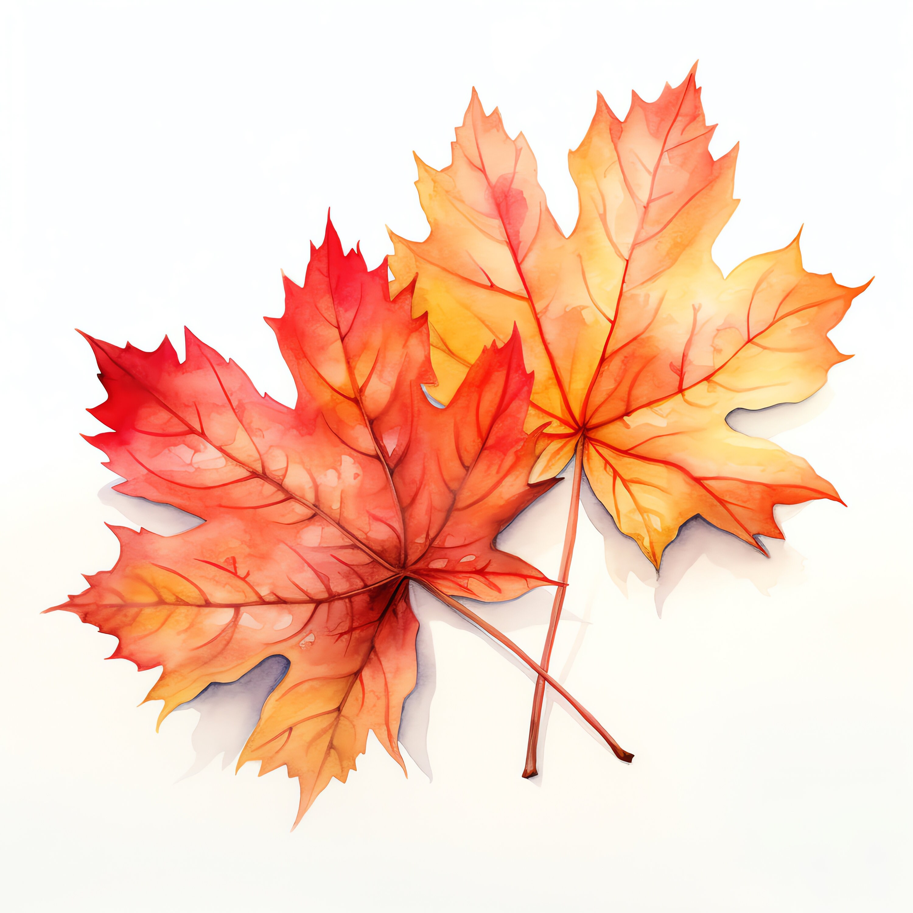 Maple Leaf Clipart - 30 High Quality Jpgs - Digital Download - Card ...
