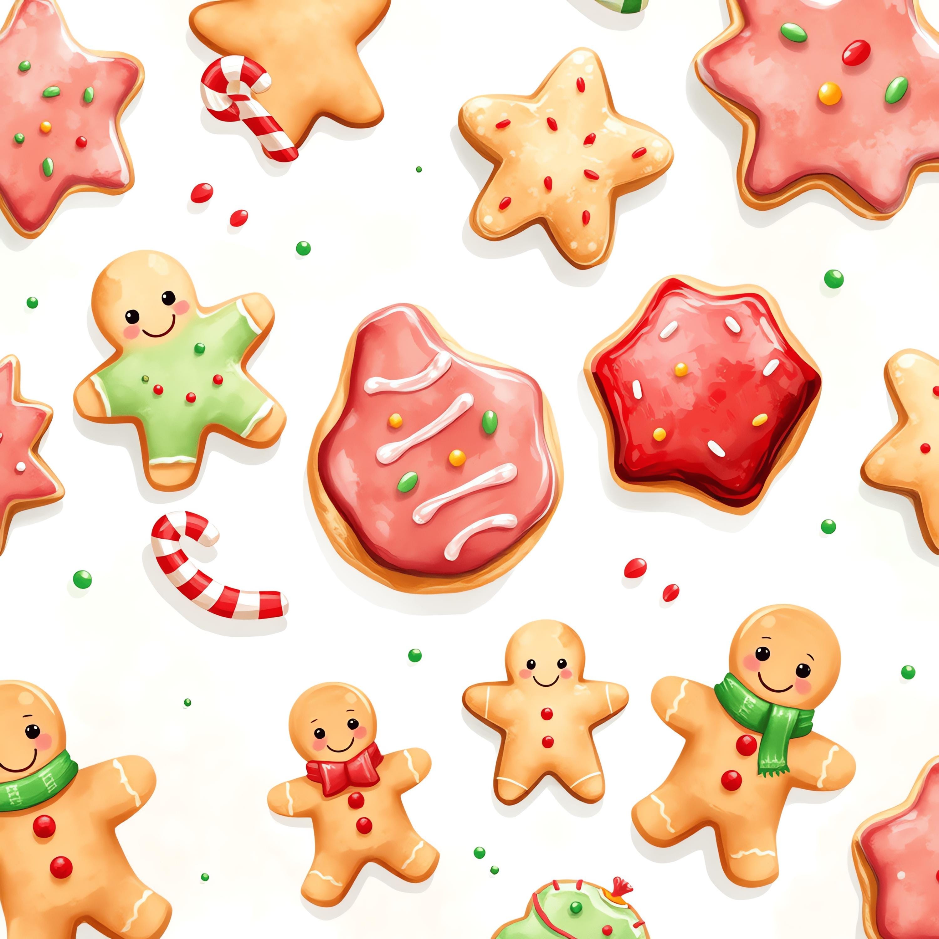 Christmas Gingerbread Clipart PNG Bundle - 44 High Quality PNG Instant ...