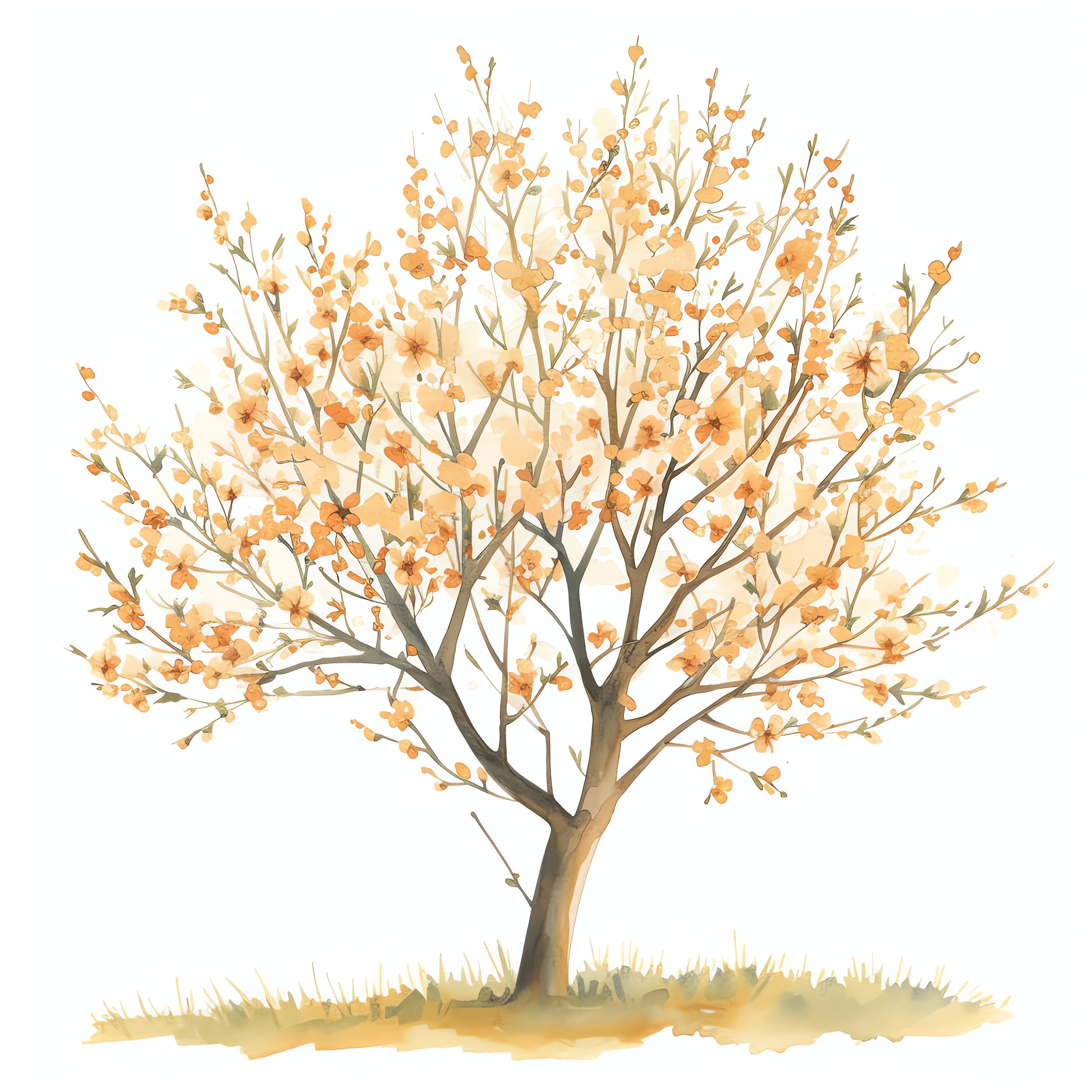 Watercolor Apricot Tree PNG Clipart Bundle - 49 High Quality PNG ...