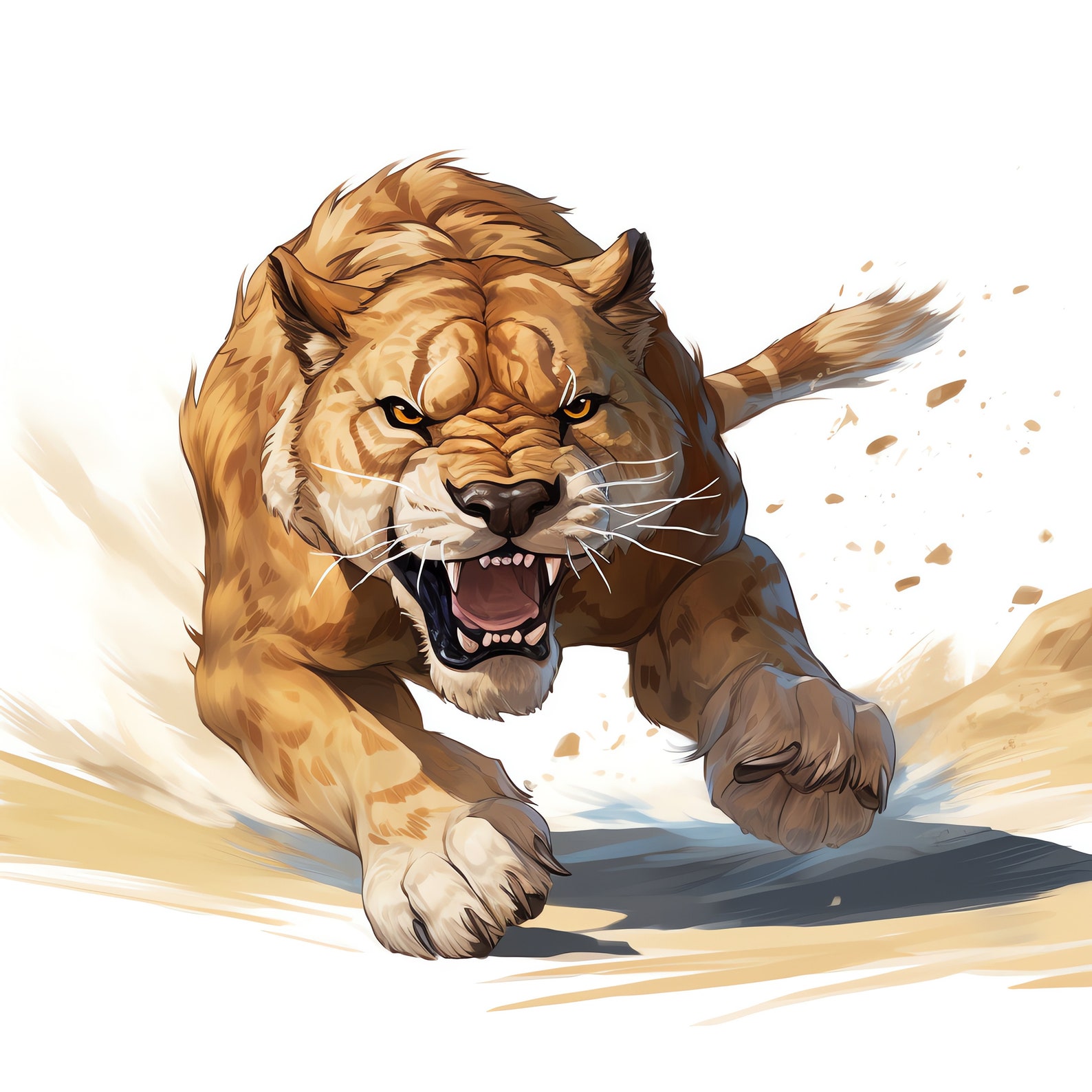 Sabertooth Clipart 40 High Quality Jpgs Digital Download Card Making ...