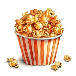 Popcorn Clipart - 40 High Quality Jpgs - Digital Download - Card Making ...