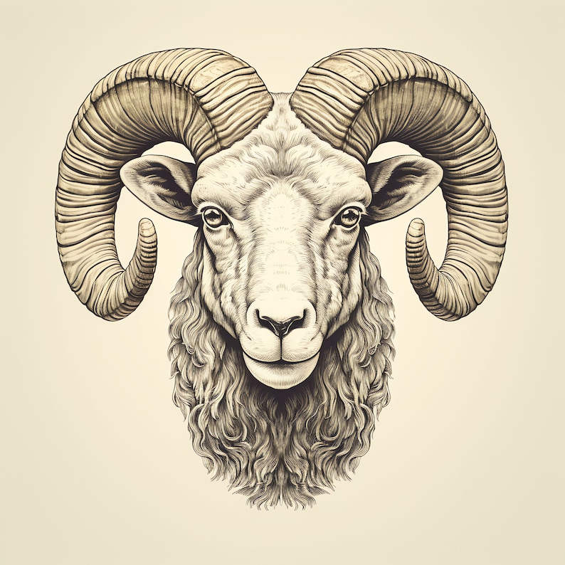 Ram Head PNG Clipart Bundle - 45 High Quality PNG - Instant Download - Card Making, Printable ...