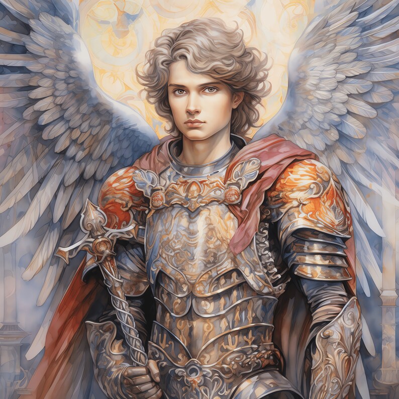 Watercolor Archangel Clipart Bundle - 51 High Quality PNG - Instant ...