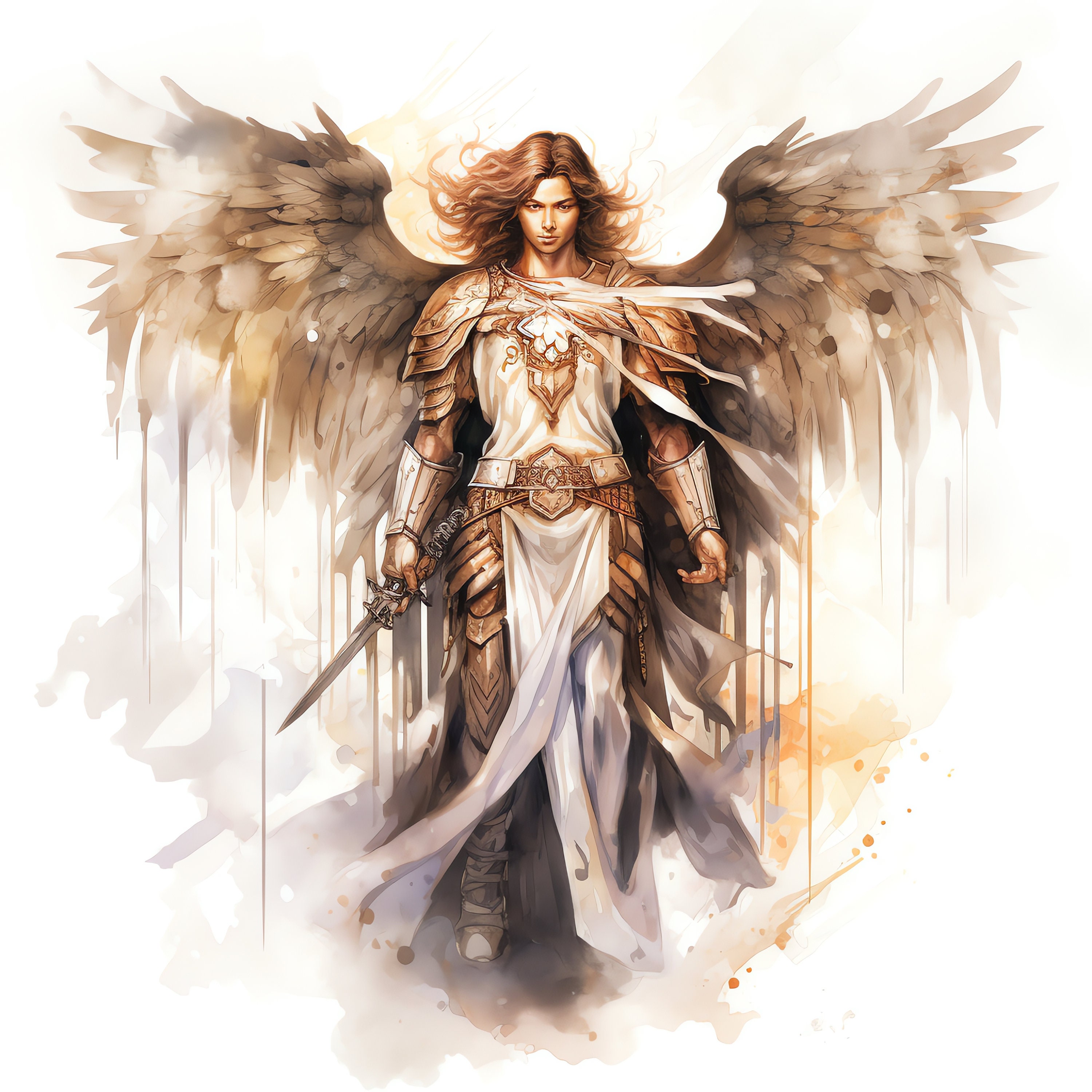 Archangel Watercolor Clipart 50 High Quality Jpgs Digital Download Card ...