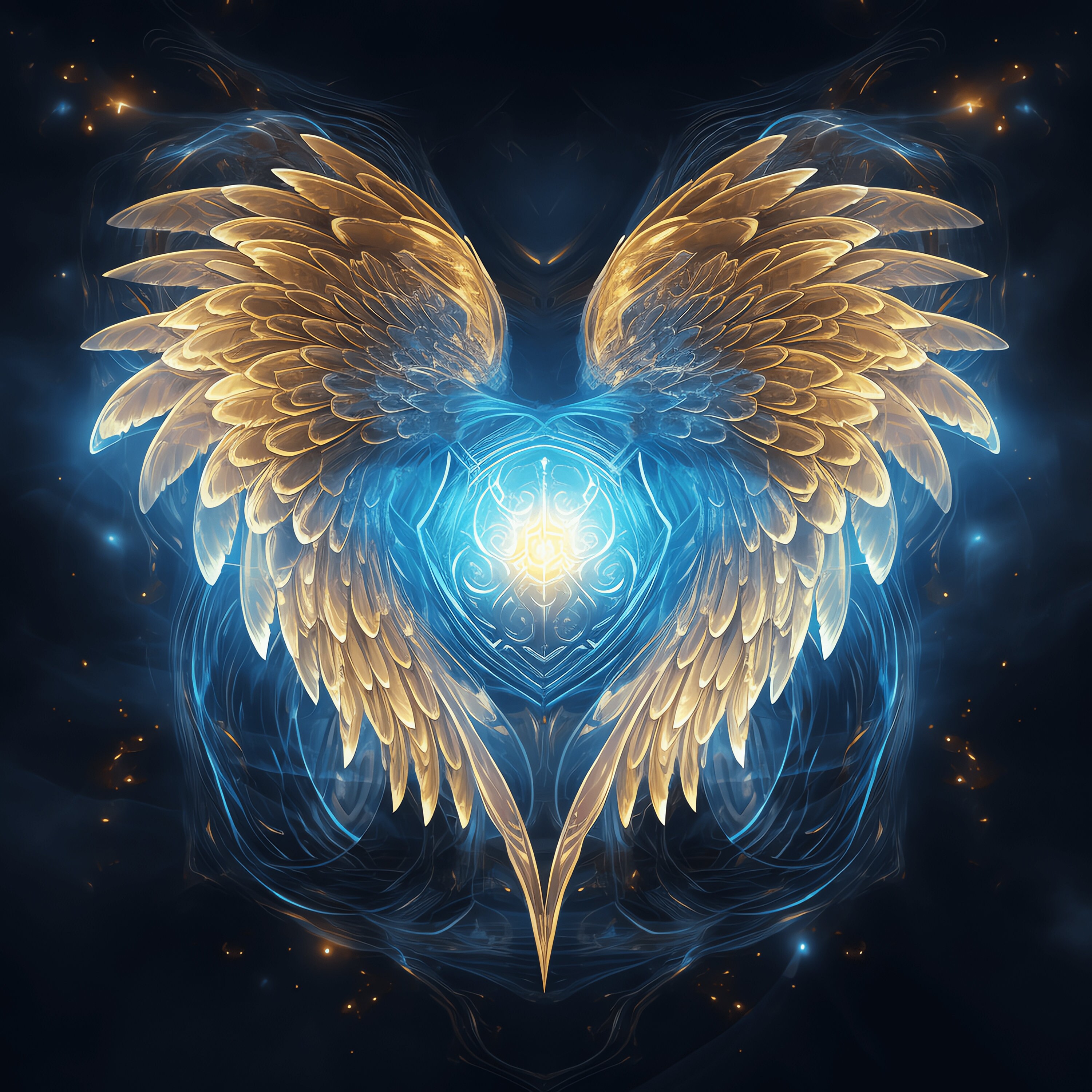 Glowing Angel Heart PNG Clipart Bundle - 50 High Quality PNG - Instant ...