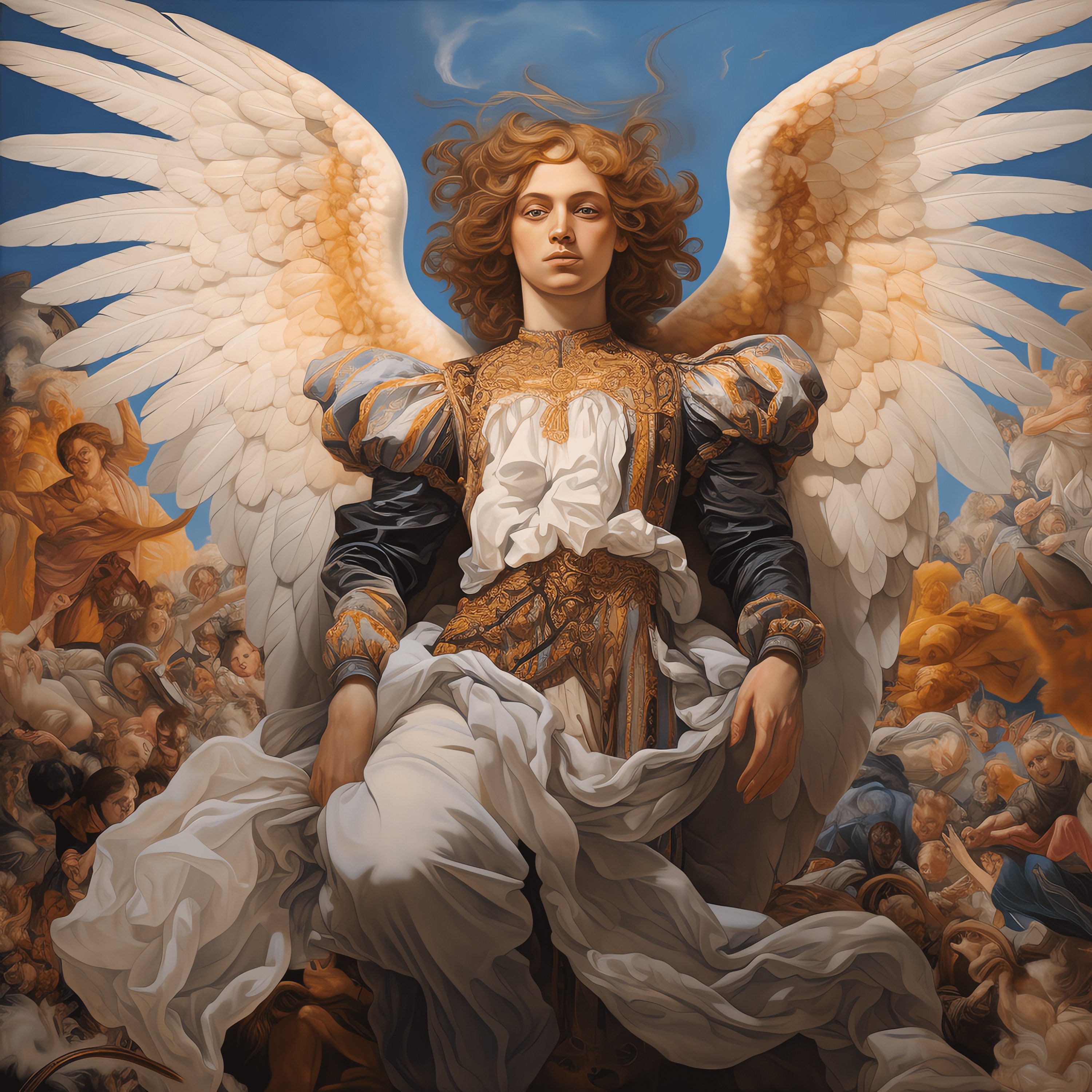 Full Body Renaissance Archangel Clipart - 40 High Quality Jpgs ...
