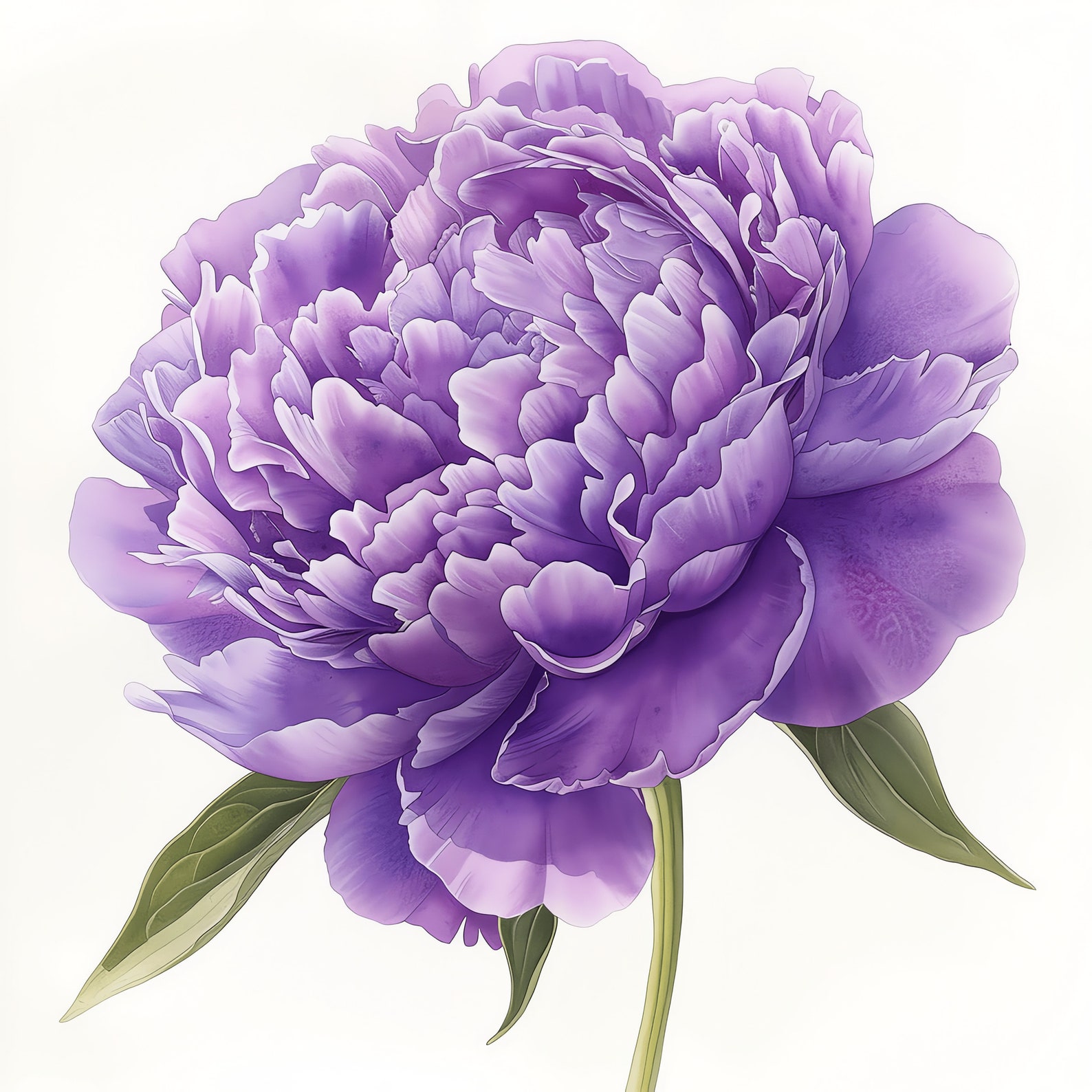 Watercolor Peonies PNG Bundle - 45 High Quality PNG - Instant Download ...