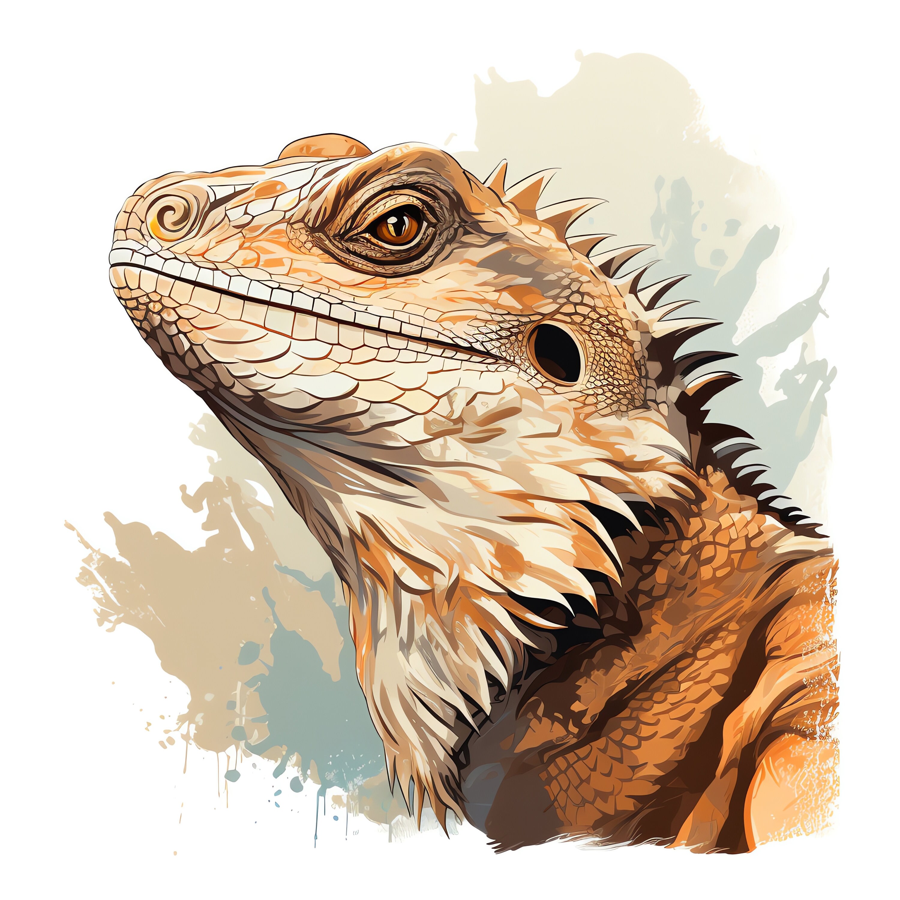 Bearded Dragon Clipart 35 High Quality Jpgs Digital Download Card ...