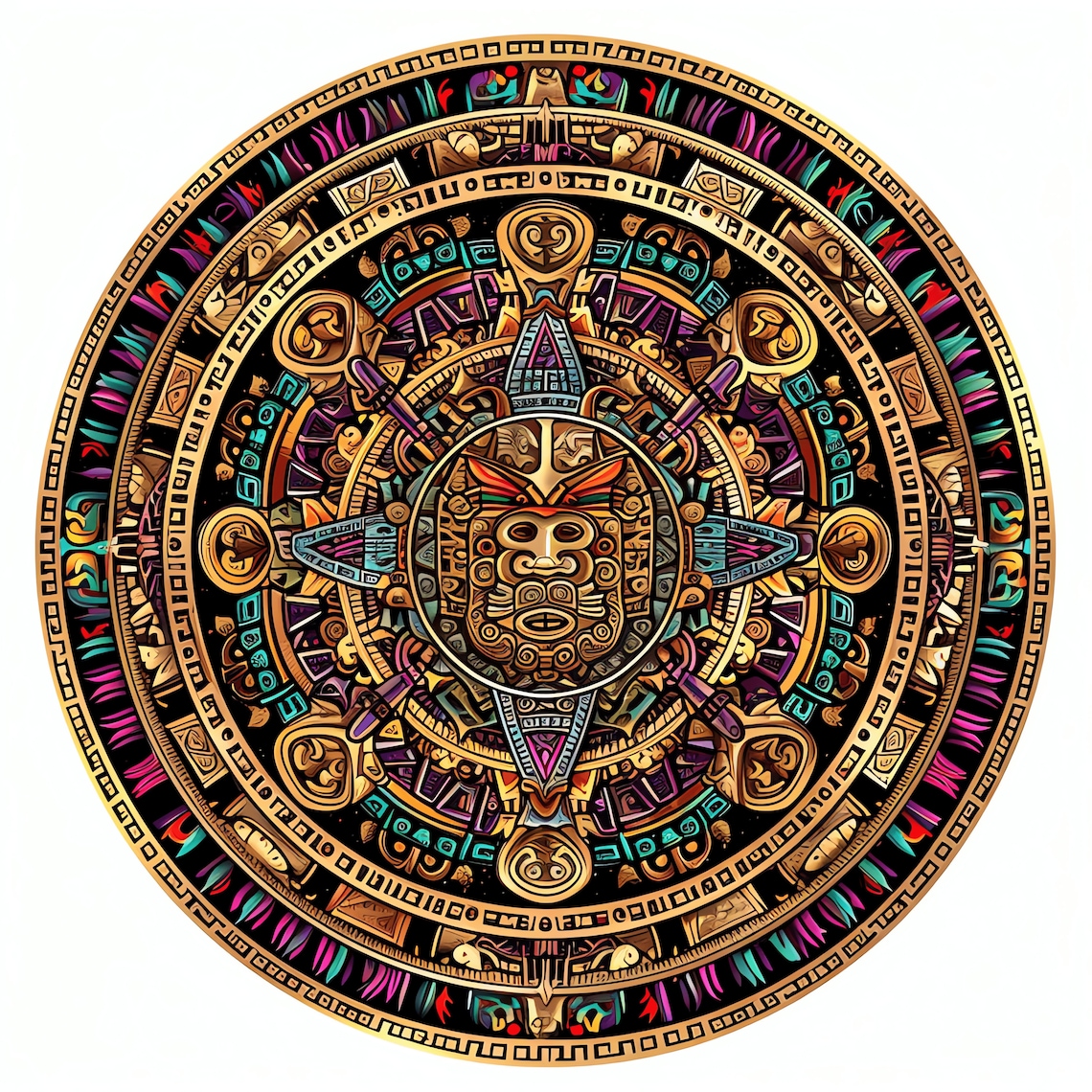 Mayan Mandala PNG Clipart Bundle 50 High Quality PNG Instant Download ...