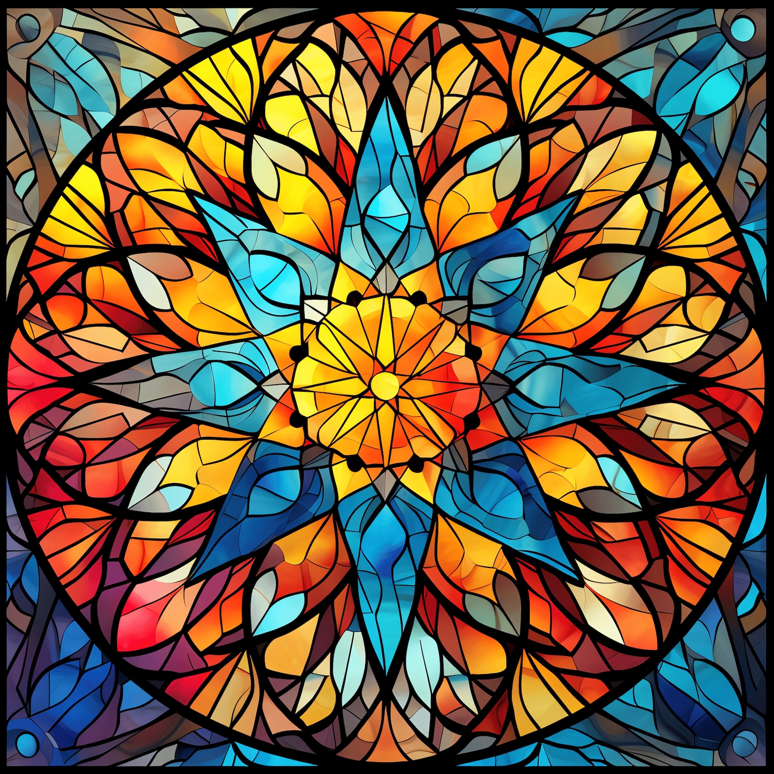 Kaleidoscope Stained Glass PNG Clipart 50 High Quality PNG Instant ...