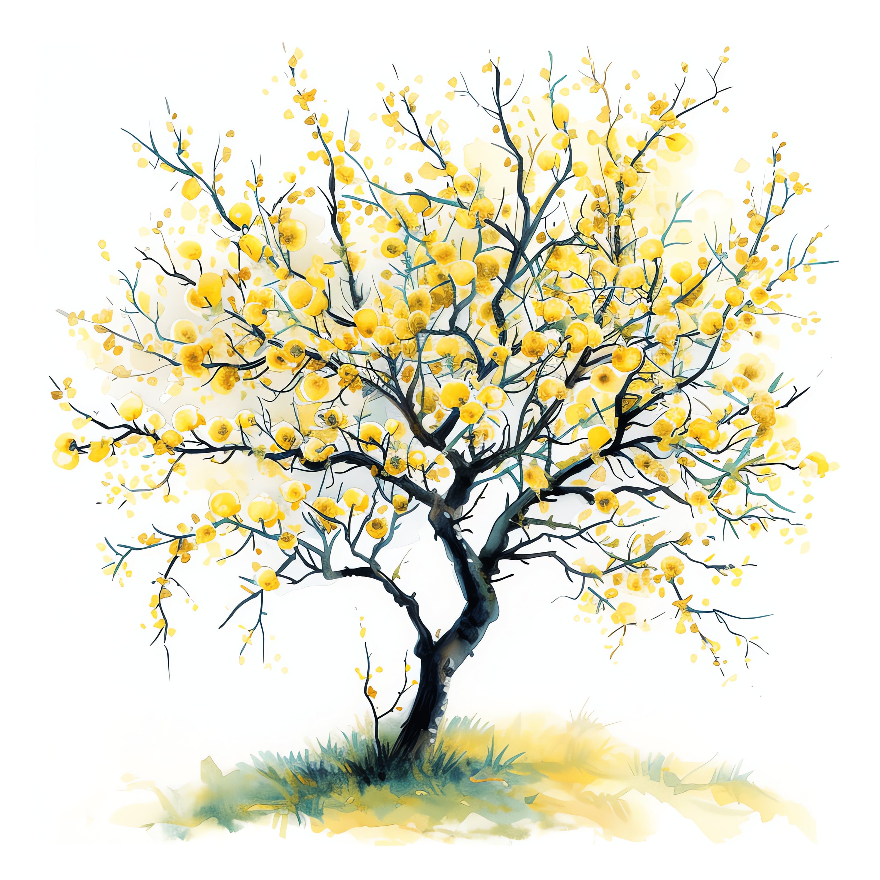 Watercolor Apricot Tree PNG Clipart Bundle - 49 High Quality PNG ...