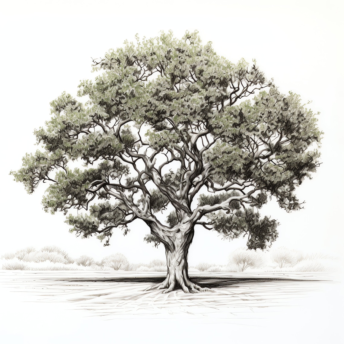 Line Art Tree PNG Clipart Bundle 40 High Quality PNG - Etsy