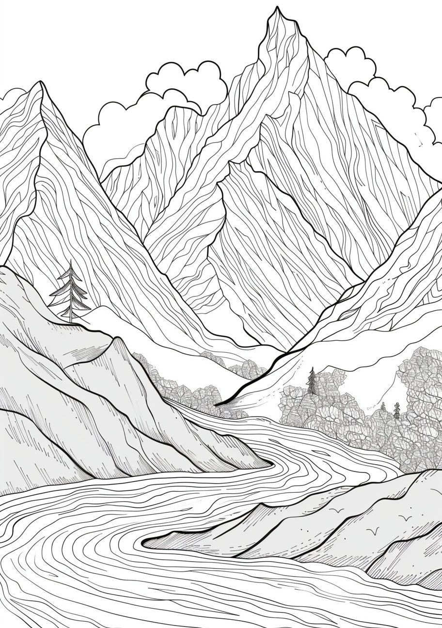 Relaxing Scenes Coloring Pages PDF Bundle 43 High Quality Images ...