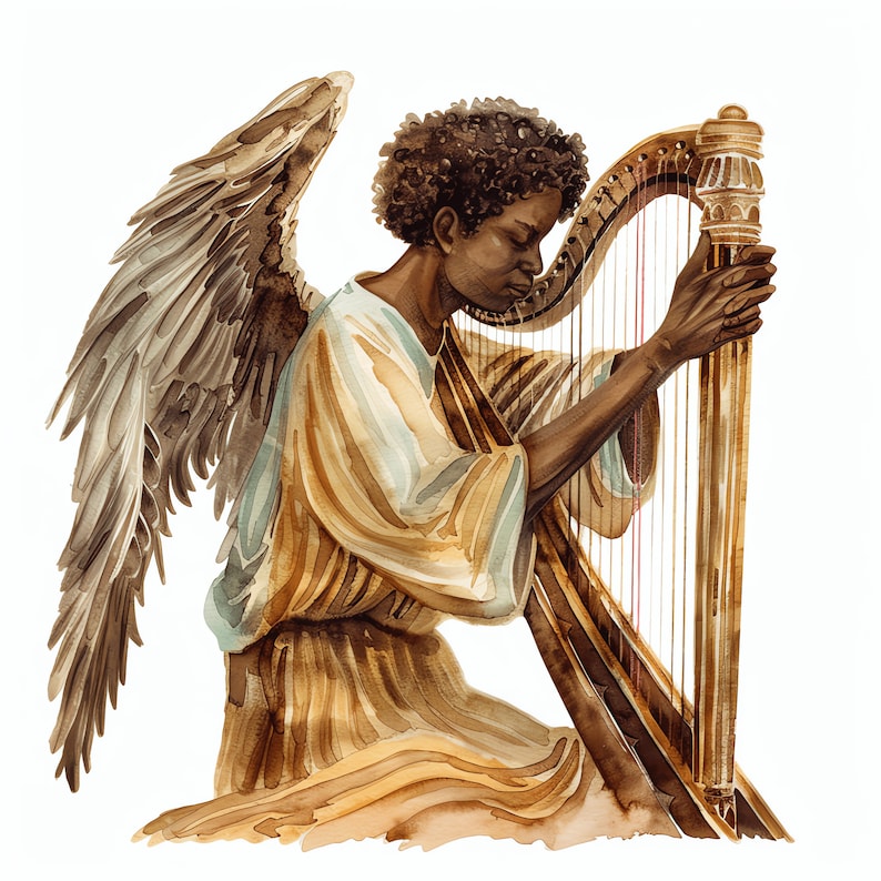 Male African American Angel PNG Clipart Bundle - 46 High Quality PNG ...