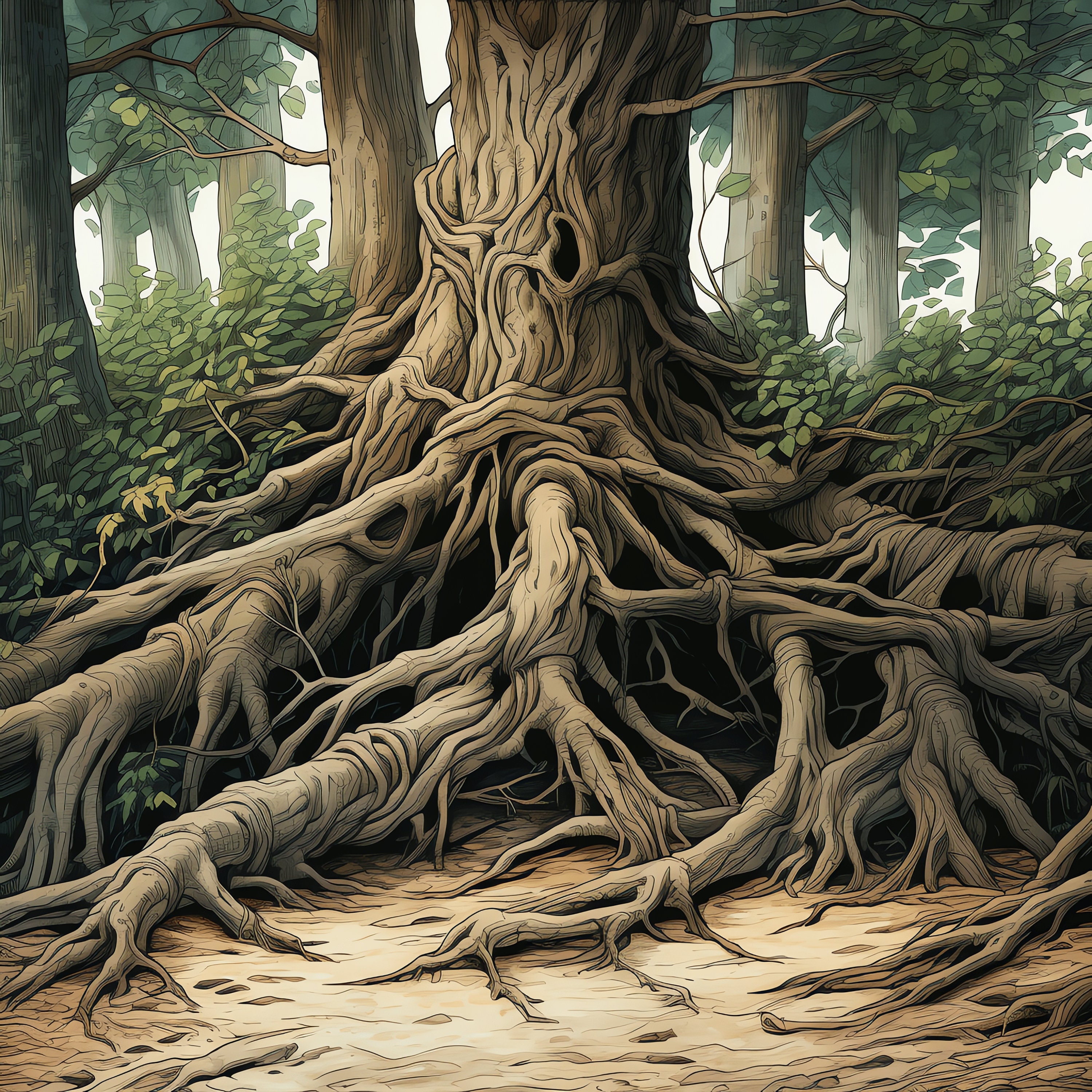 Intertwined Tree Roots PNG Clipart Bundle 50 High Quality PNG Instant ...