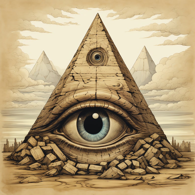 Pyramid With Eye PNG Clipart 45 High Quality PNG Instant Download Card ...