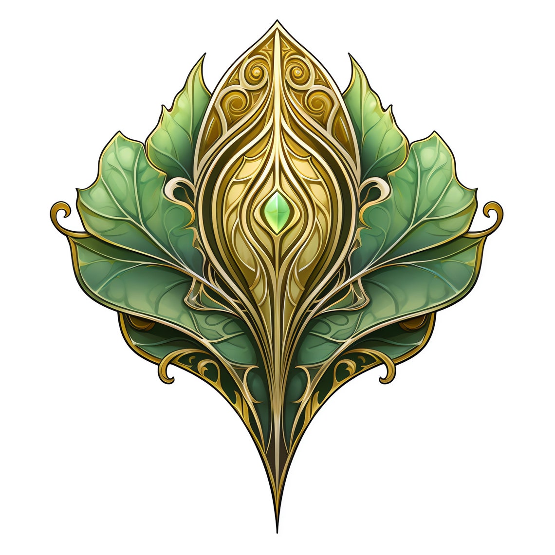Celtic Elf Leaf Clipart - 50 High Quality Jpgs - Digital Download ...