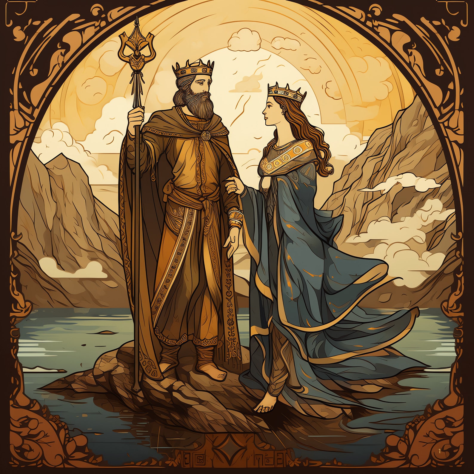 Celtic King and Queen PNG Clipart - 45 High Quality PNG - Instant ...