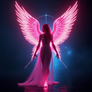 Cosmic Neon Angels PNG Clipart Bundle - 49 High Quality PNG - Instant ...