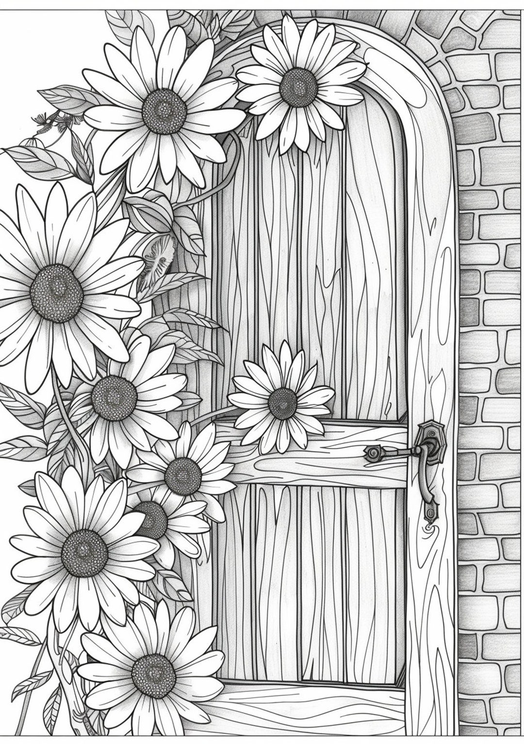 Blooming Door Coloring Pages PDF Bundle - 32 High Quality Images ...