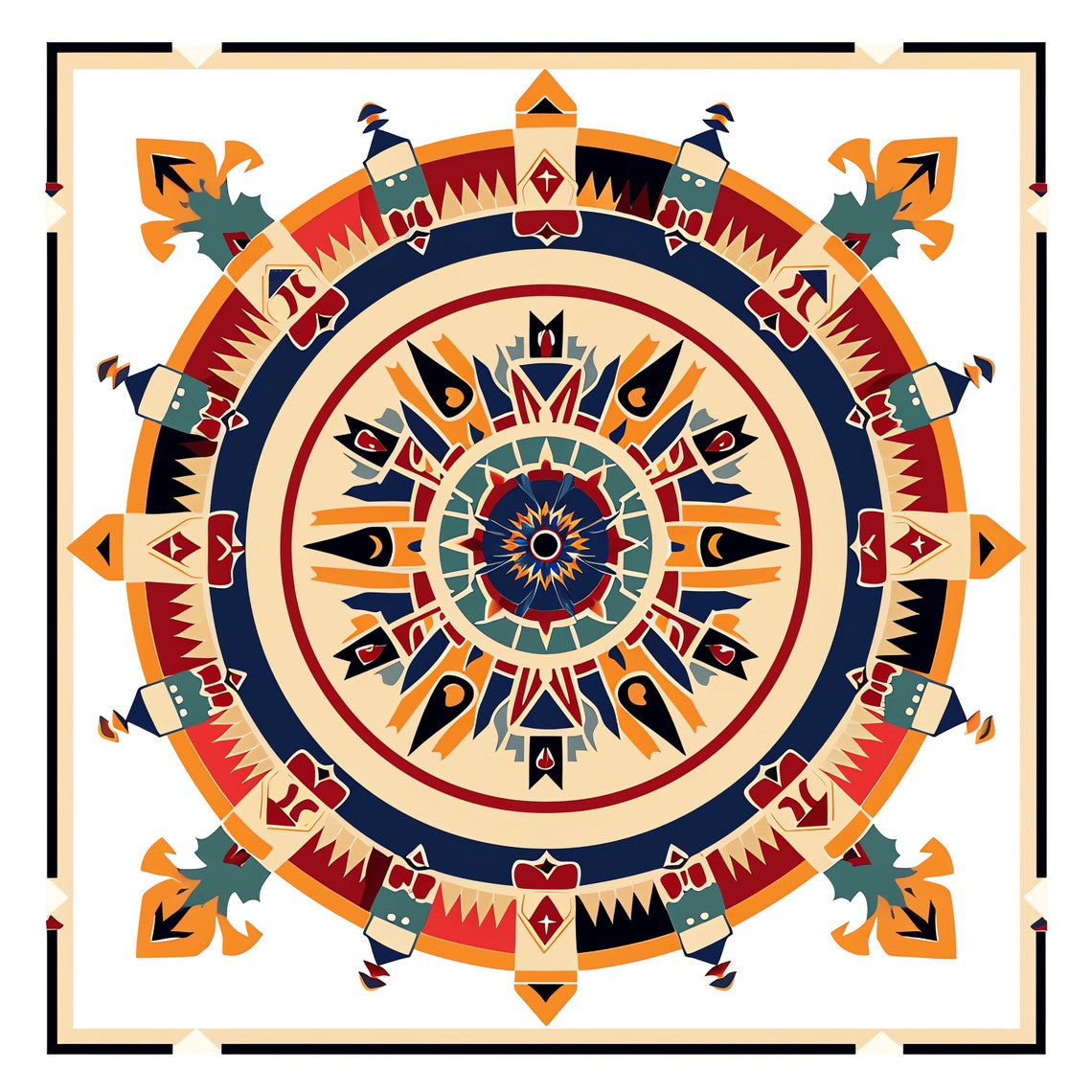 Navajo Sand Mandala PNG Bundle 51 Style High Quality PNG Instant ...