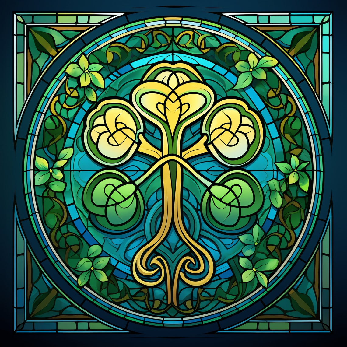 Celtic Stained Glass PNG Bundle 50 High Quality PNG Instant Download ...