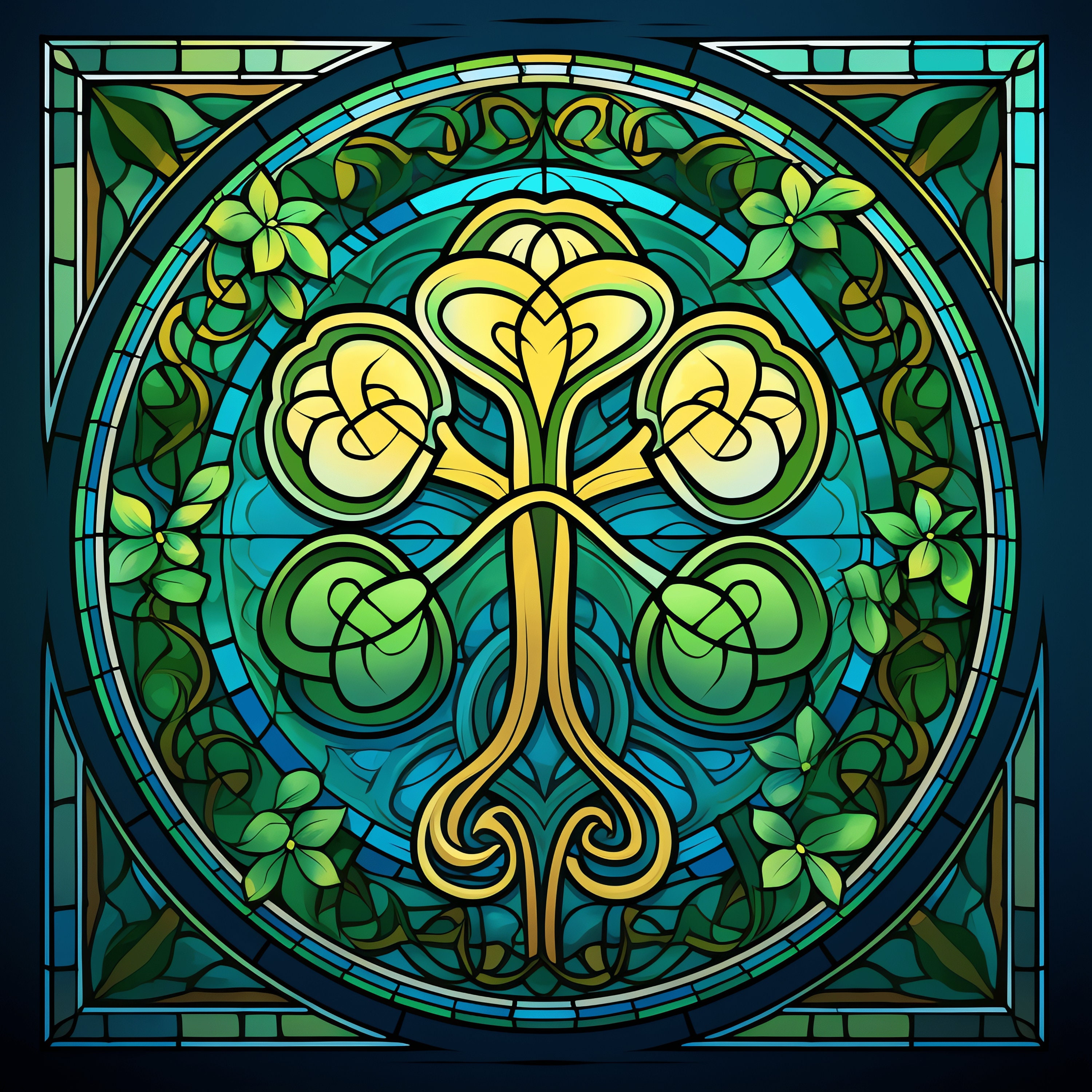 Celtic Stained Glass PNG Bundle 50 High Quality PNG Instant Download ...