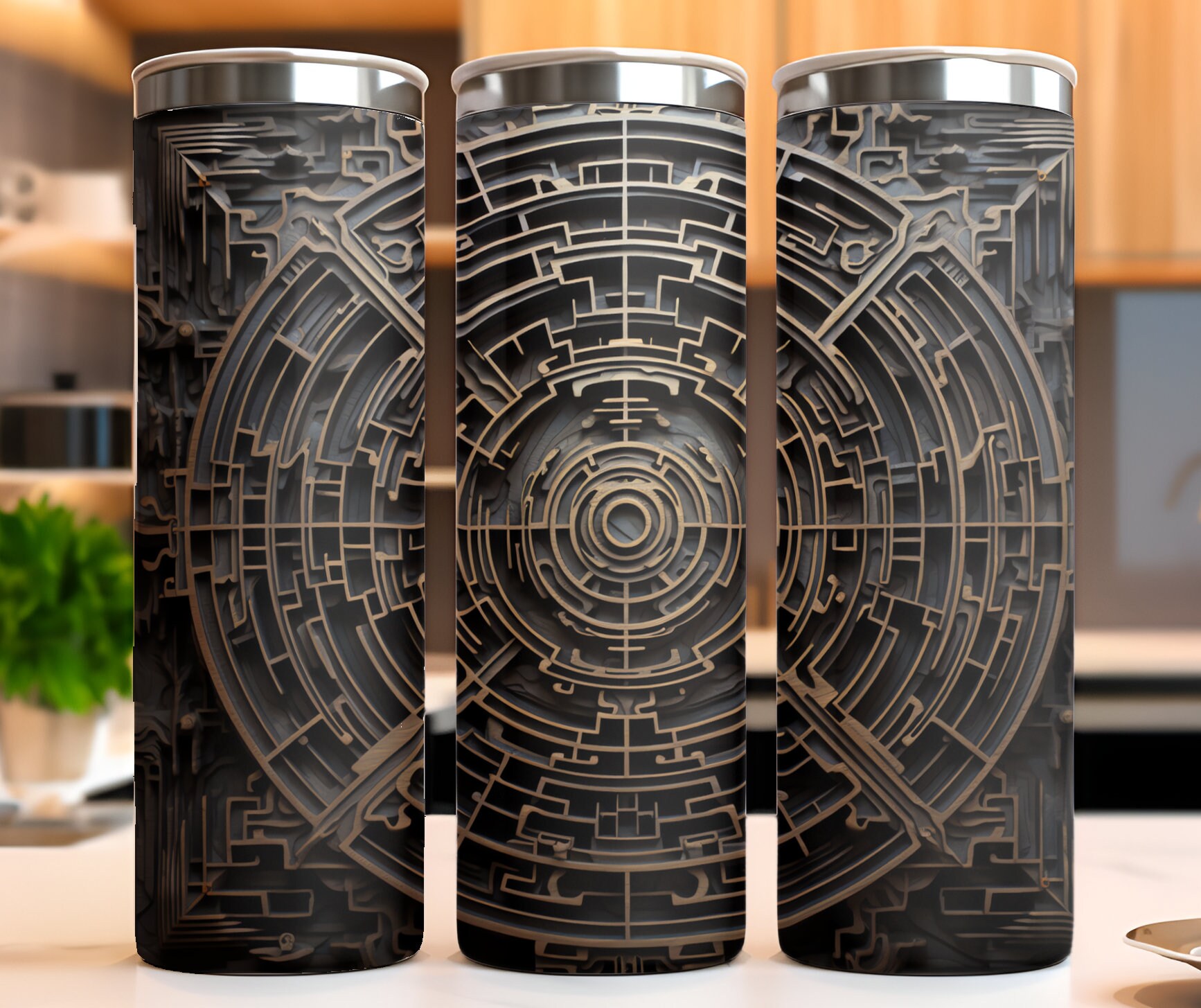 Labyrinth 20 Oz Skinny Tumbler Sublimation Design 20 High Quality PNG ...