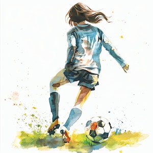 Soccer Girls PNG Clipart Bundle - 45 High Quality PNG - Instant ...