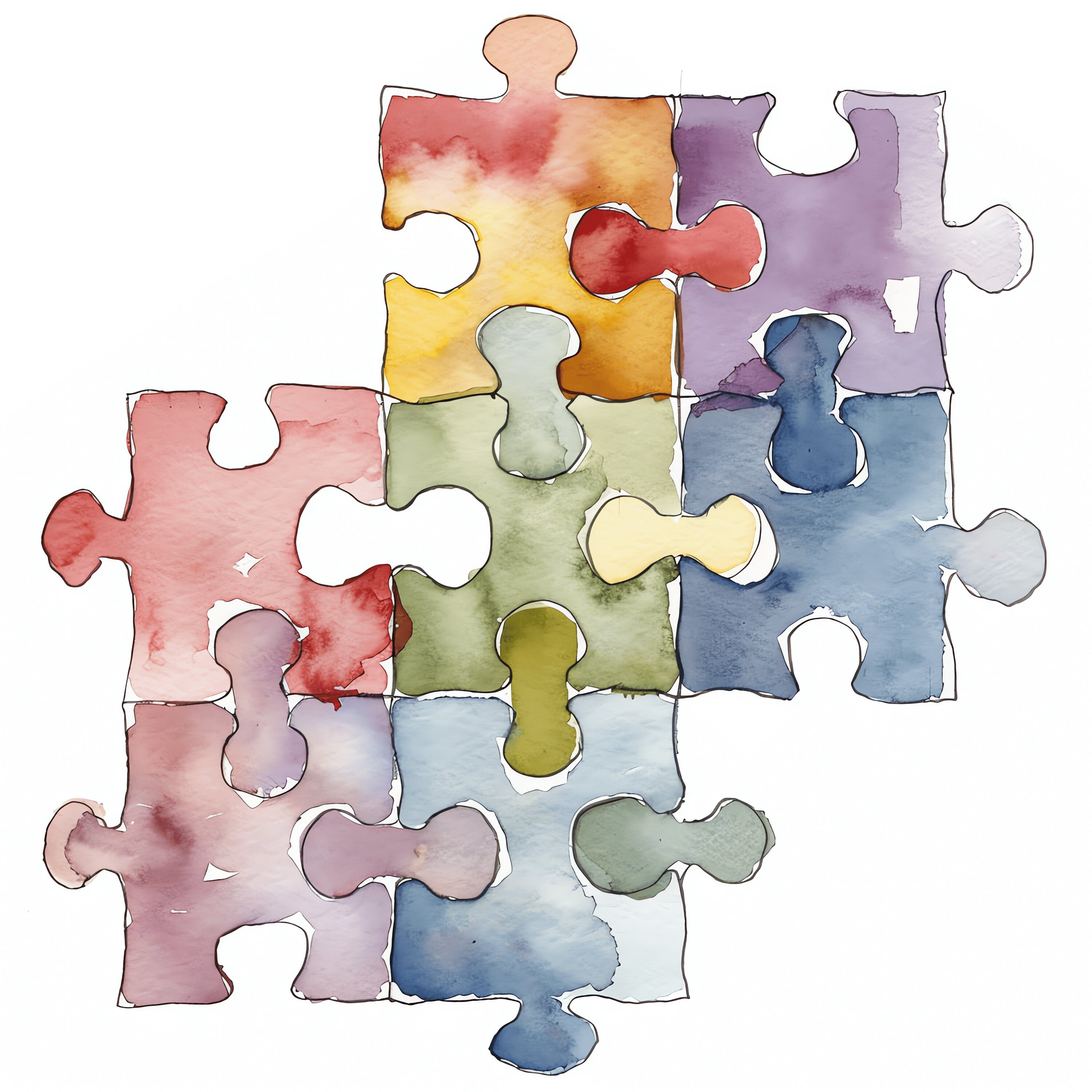 Interlocked Puzzle Pieces PNG Clipart Bundle - 42 High Quality PNG ...