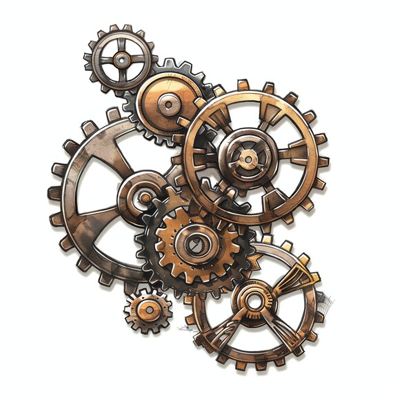 Interlocking Gears Clipart Interlocking Gears · Creative Fabrica