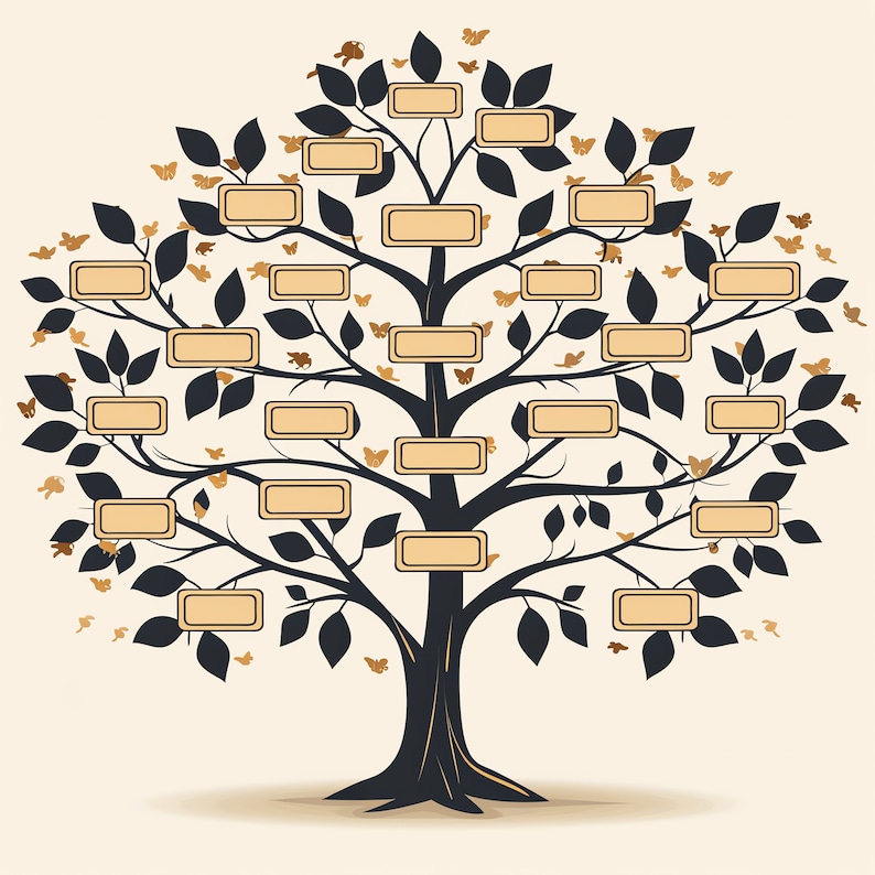 Family Tree With Placeholders PNG Clipart Bundle - 40 High Quality PNG ...