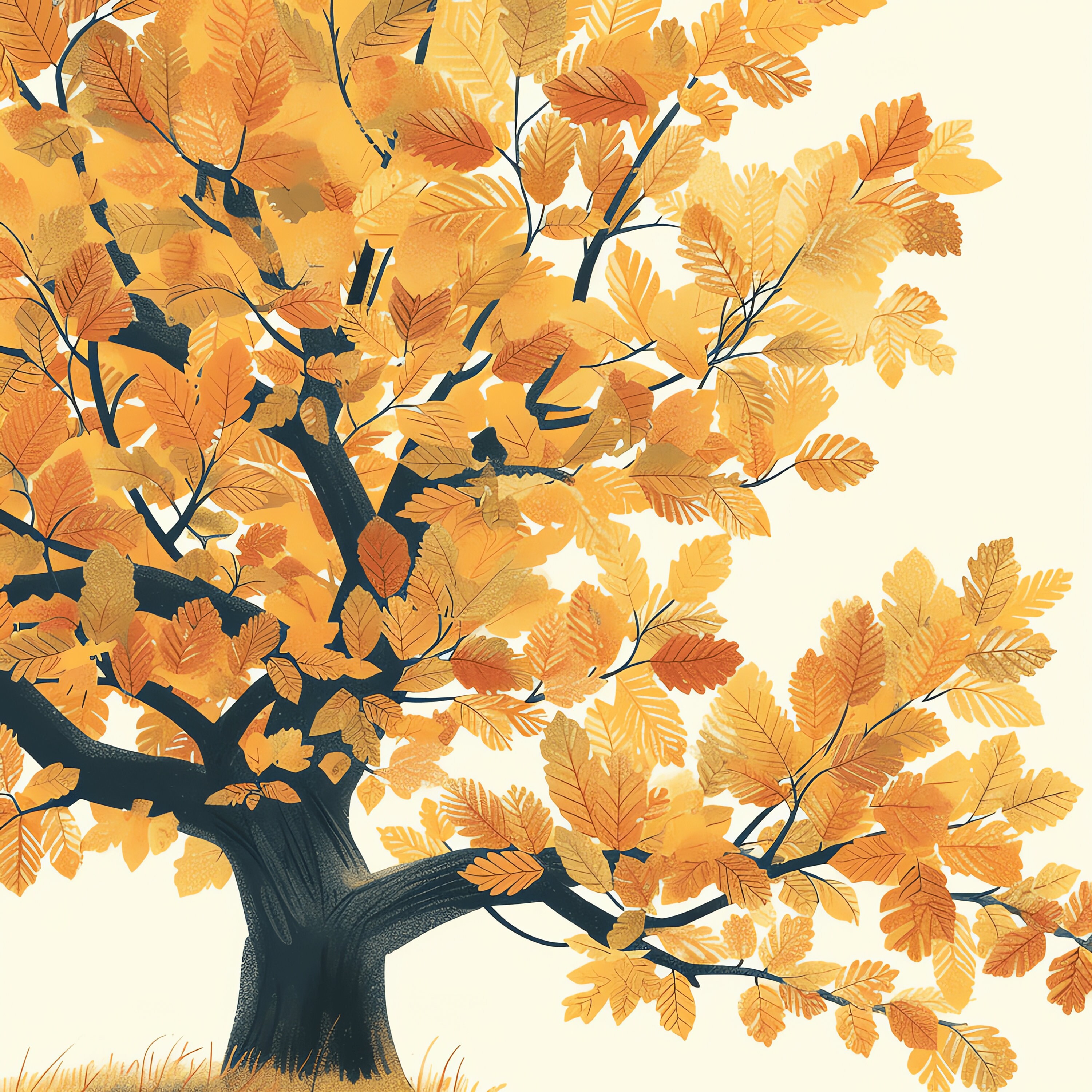 Fall Autumn Oak Tree PNG Clipart Bundle 43 High Quality PNG Instant ...