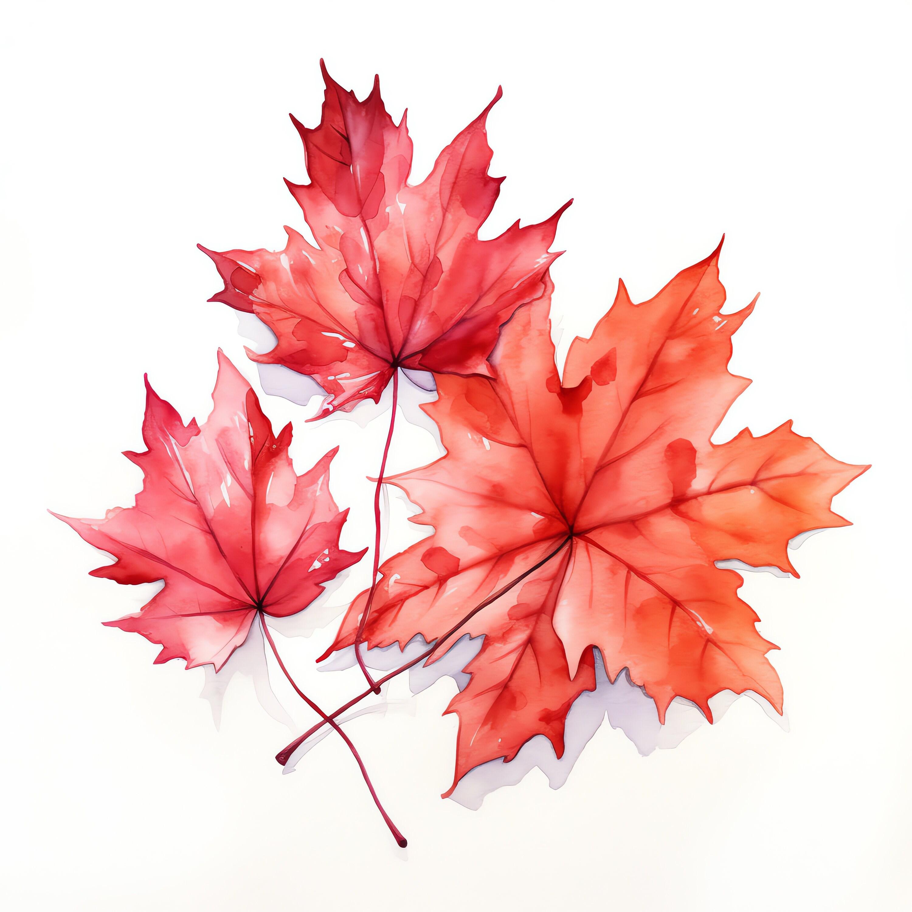 Maple Leaf Clipart - 30 High Quality Jpgs - Digital Download - Card ...