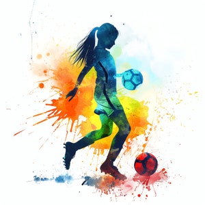 Soccer Girls PNG Clipart Bundle - 45 High Quality PNG - Instant ...