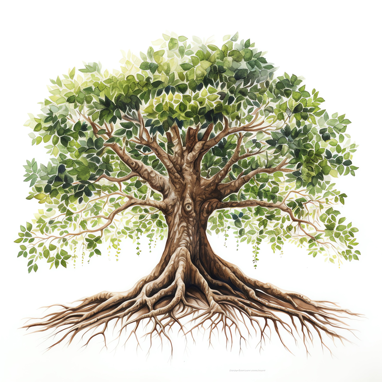 Tree With Roots Clipart 40 High Quality Jpgs Digital Download Card ...