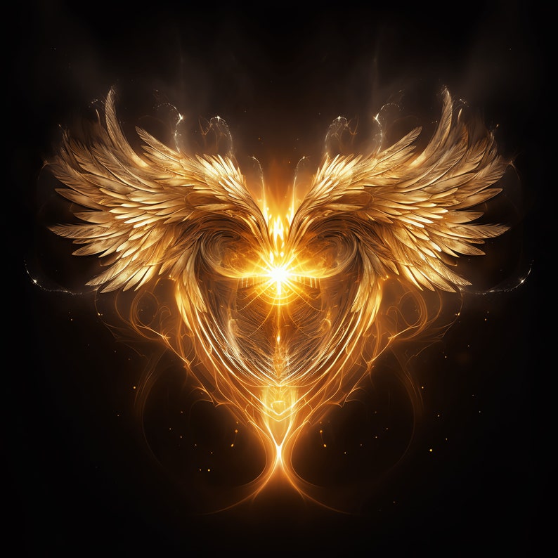 Glowing Angel Heart PNG Clipart Bundle 50 High Quality PNG Instant ...